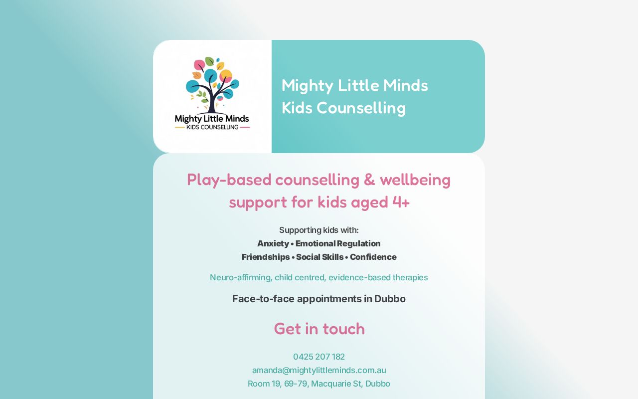 Mighty Little Minds Kids Counselling